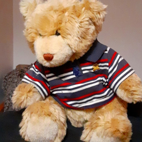 Build-A-Bear | Toys | Build A Bear Tan Bear With Polo Shirt | Poshmark